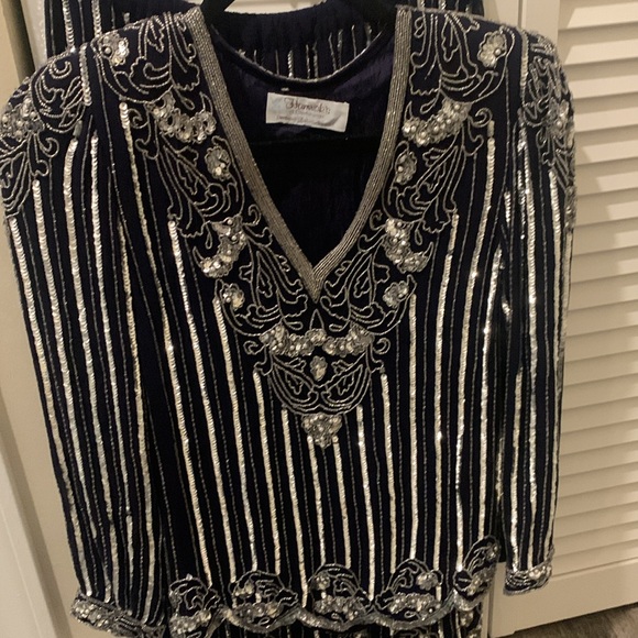 Hannick’s of Chattanooga | Other | Vintage Sequin Beaded Set Top And ...